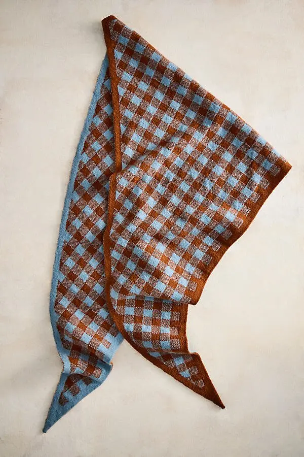 TERRAIN Checkered Triangle Scarf