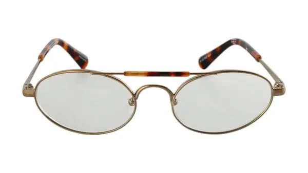Dries Van Noten X Linda Farrow Oval Lenses Eyeglasses - Gold/t/shell