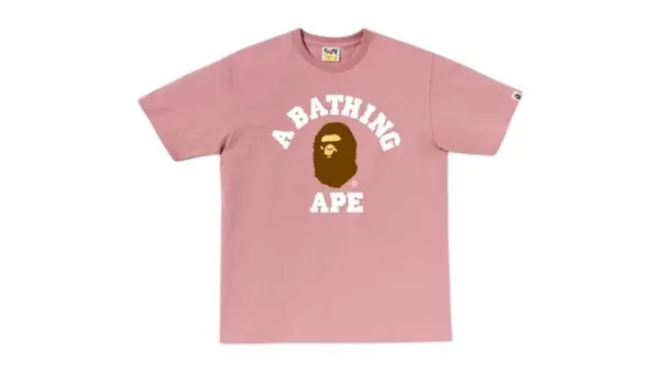 A BATHING APE Essential College T-shirt - Pink