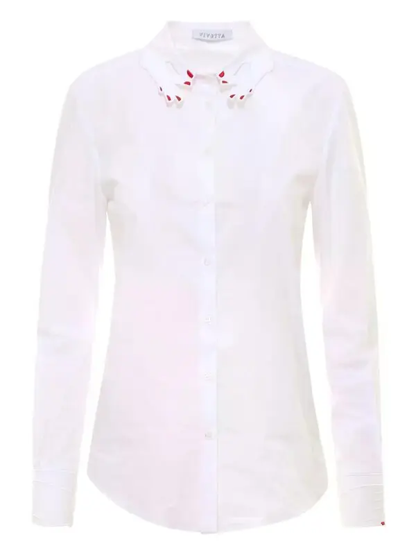 Vivetta Embroidery Shirt With Classic Collar - White