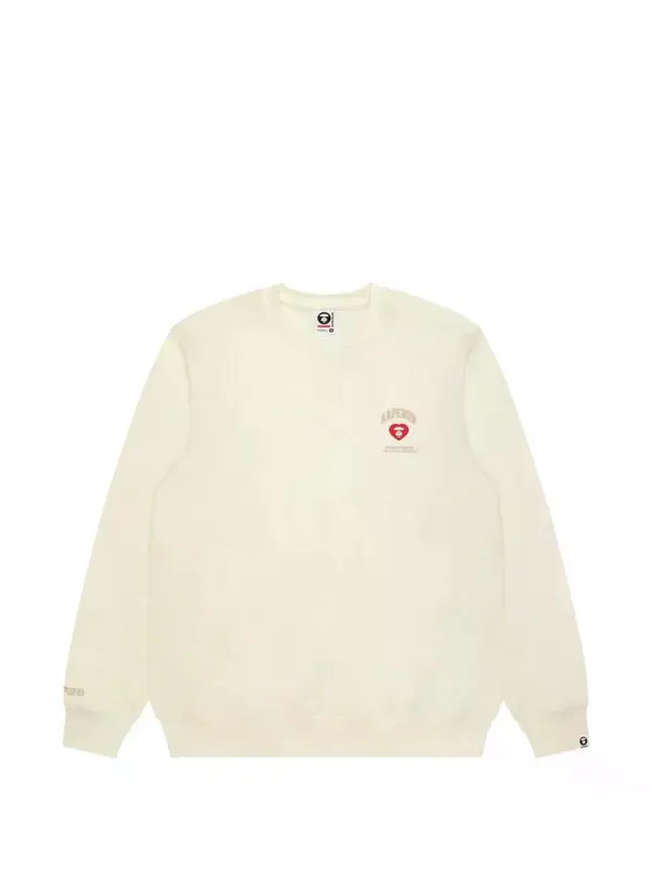 AAPE BY *A BATHING APE Moonface Heart-patch Sweatshirt