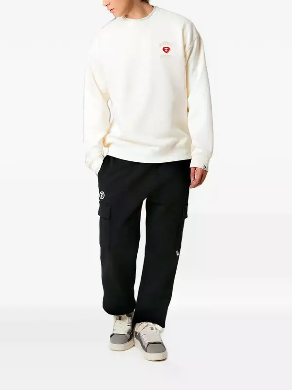 AAPE BY *A BATHING APE Moonface Heart-patch Sweatshirt