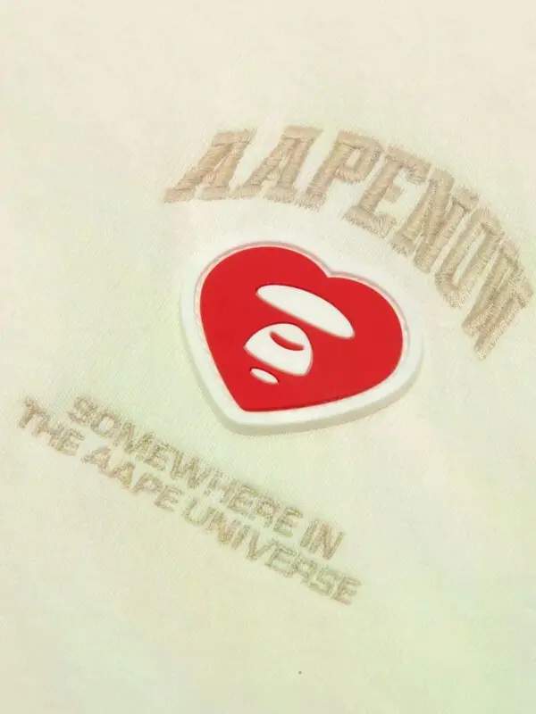 AAPE BY *A BATHING APE Moonface Heart-patch Sweatshirt
