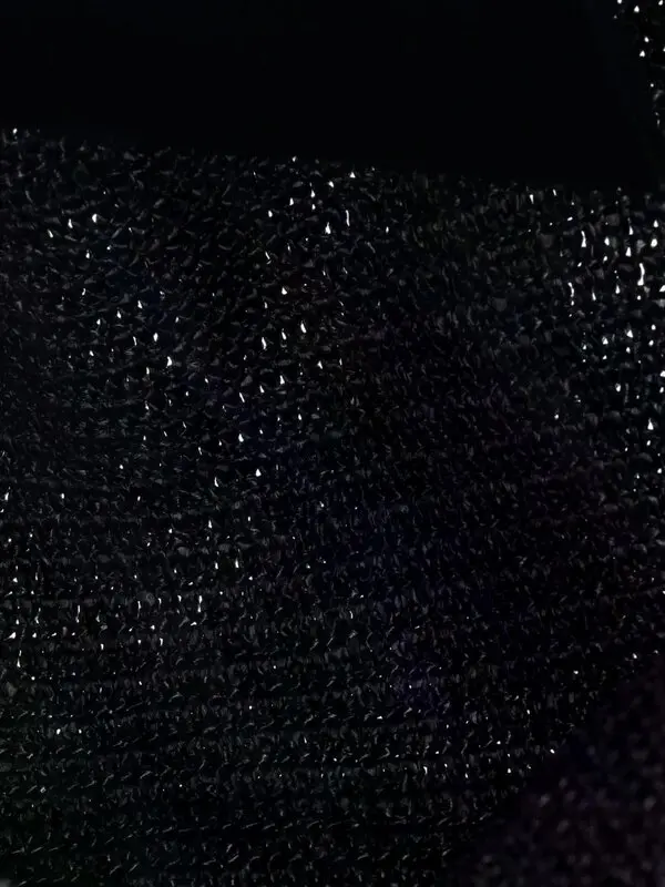 Saint Laurent Logo Embroidered Raffia Tote Bag - Black