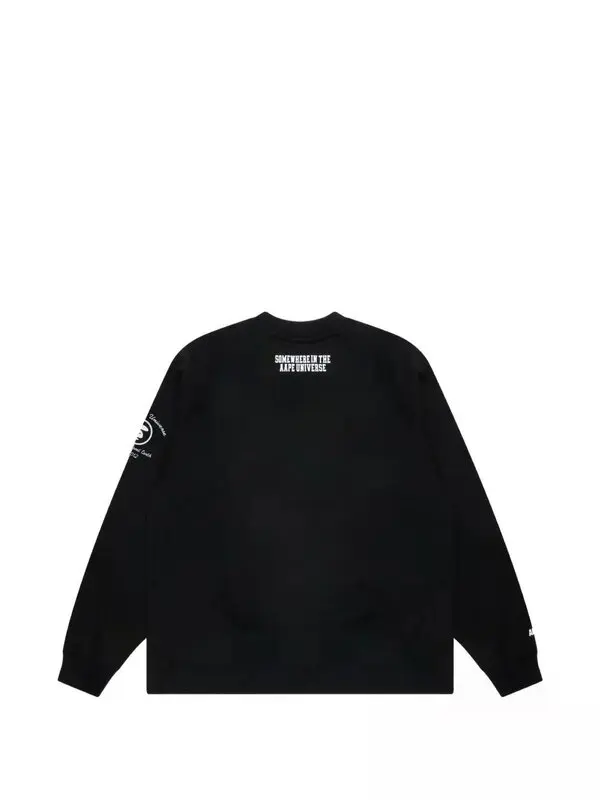 AAPE BY *A BATHING APE Moonface Raglan-sleeve Sweatshirt