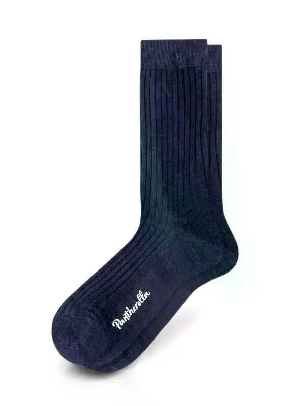 Pantherella Ribbed-knit Logo-detail Socks