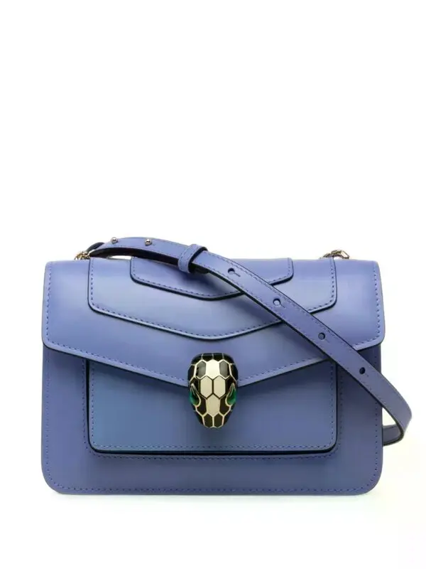BVLGARI 2000-2026 Calfskin Serpenti Forever Crossbody Bag - Purple