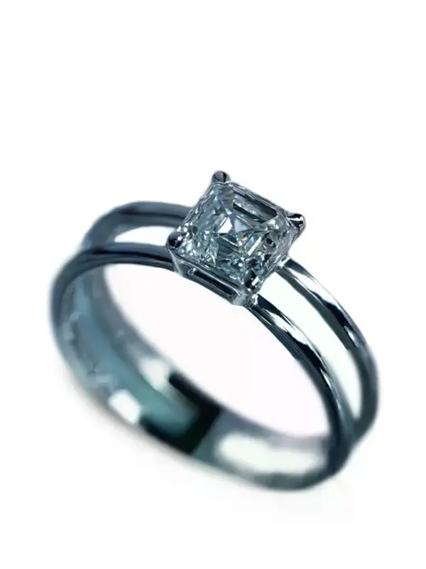 SOLO FOR DIAMONDS Diamond Double-band Ring In 14k Gold