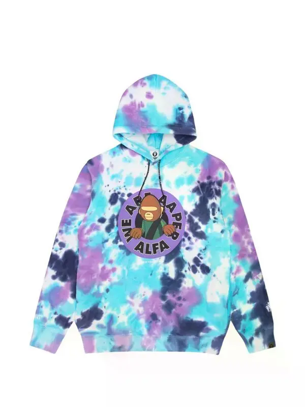 AAPE BY *A BATHING APE Moonface Tie-dye Hoodie