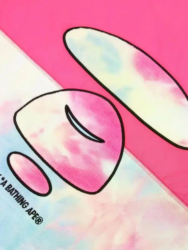 AAPE BY *A BATHING APE Tie-dye Zip-up Hoodie With Moonface Motif