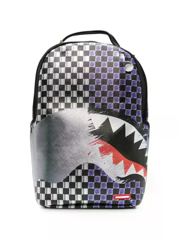 SPRAYGROUND Checkered Shark Print Backpack