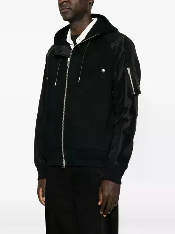 Sacai Hybrid Panelled Lightweight Zip-up Jacket