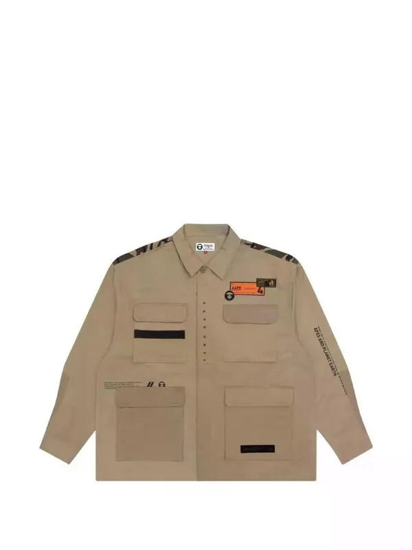 AAPE BY *A BATHING APE Moonface Military Shirt