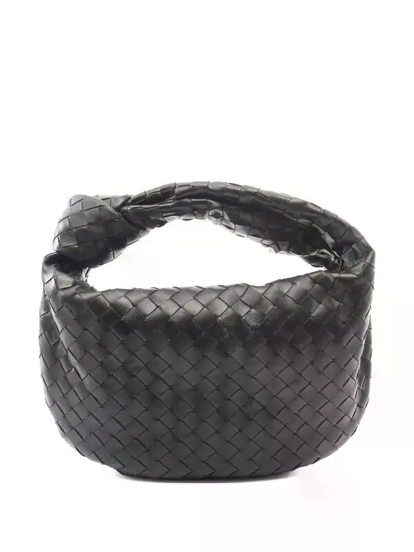Bottega Veneta Teen Nappa Intrecciato Jodie Hobo Bag - Black