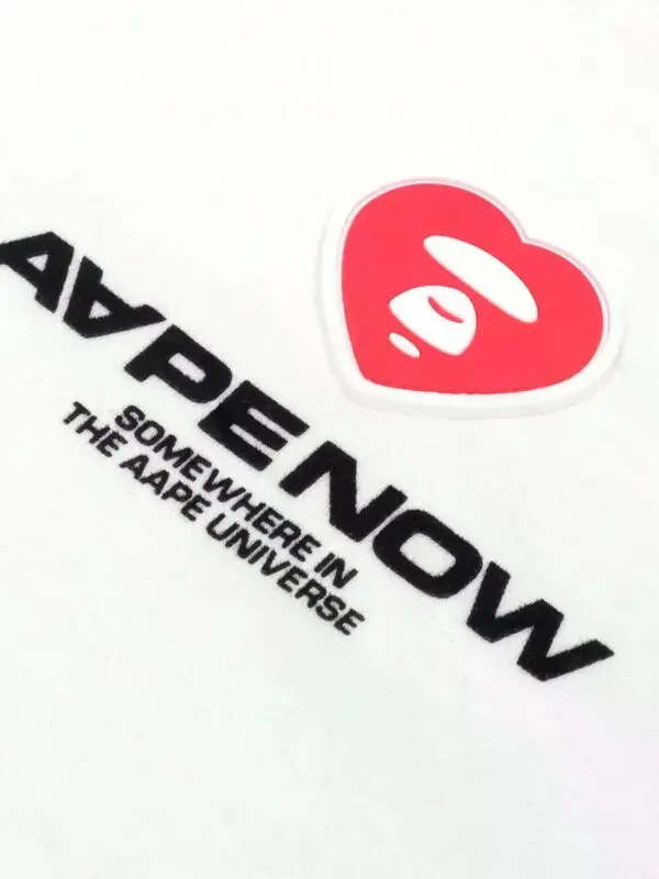 AAPE BY *A BATHING APE Moonface Heart-patch Sweatshirt