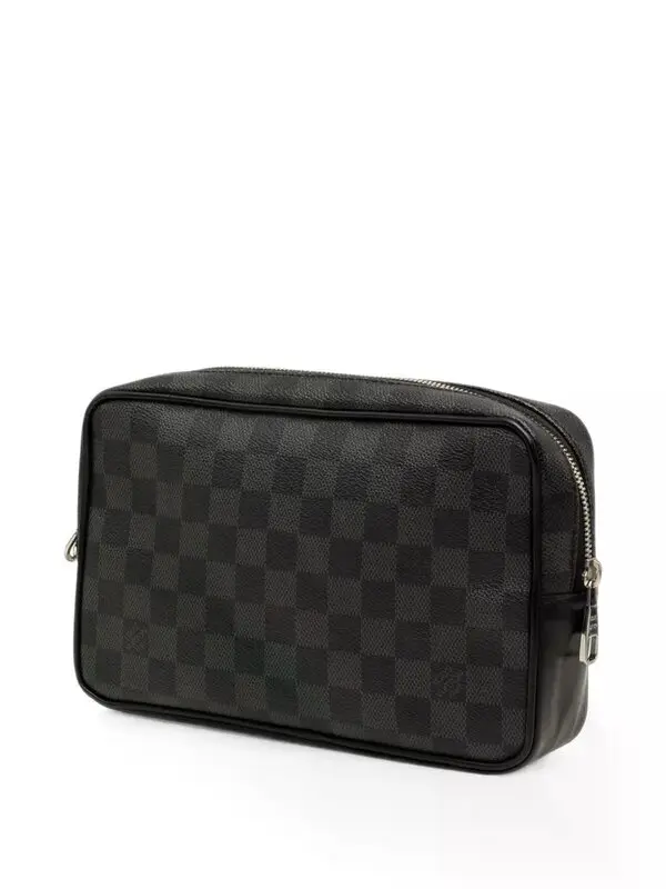 LOUIS VUITTON 2021-2026 Damier Graphite Kasai Clutch Bag - Black