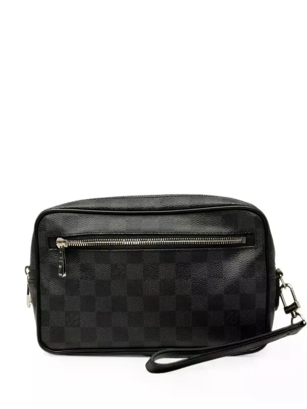 LOUIS VUITTON 2021-2026 Damier Graphite Kasai Clutch Bag - Black