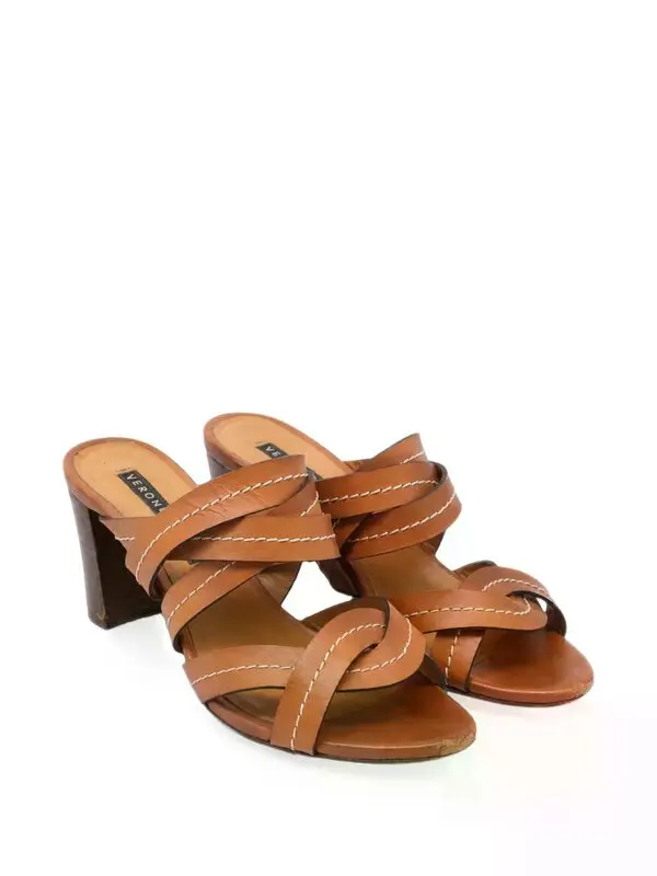 Veronica Beard Macey Vachetta Leather Mules