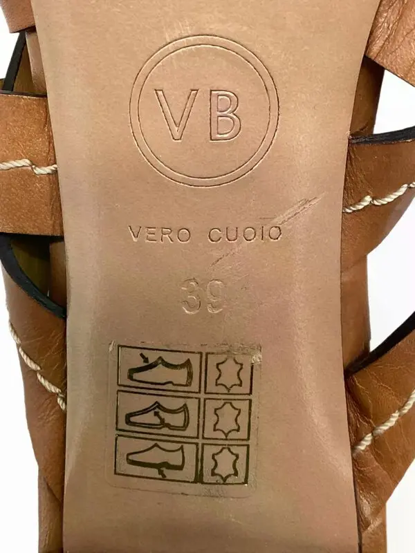 Veronica Beard Macey Vachetta Leather Mules