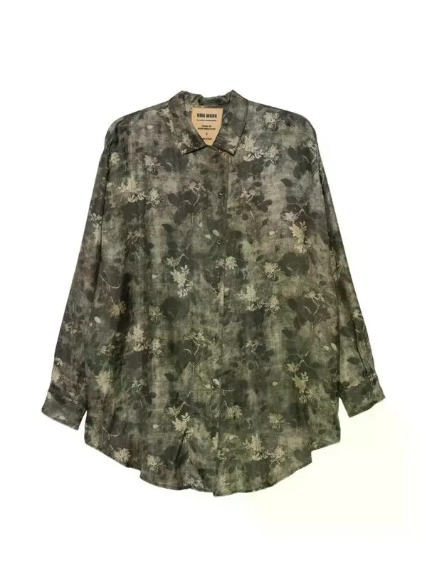 UMA WANG Floral-print Long-sleeve Shirt