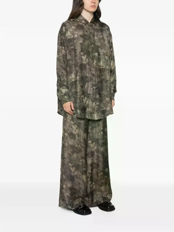 UMA WANG Floral-print Long-sleeve Shirt