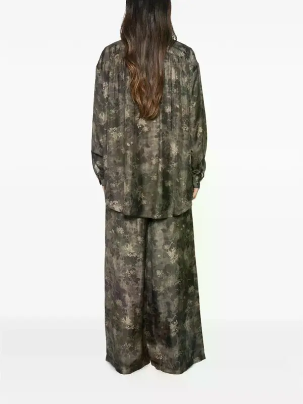 UMA WANG Floral-print Long-sleeve Shirt
