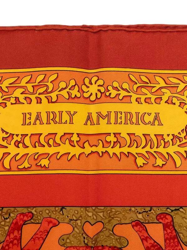 Hermès 2000-2026 Early America Silk Scarf 90 Scarves