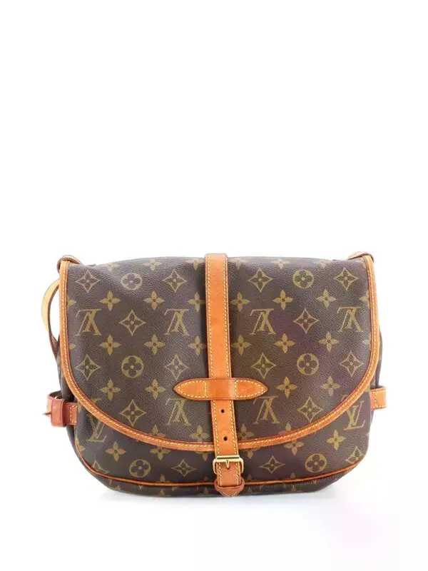 LOUIS VUITTON Saumur Handbag Monogram Canvas 30 Crossbody Bag - Brown