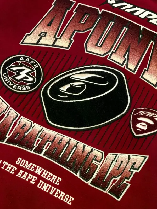 AAPE BY *A BATHING APE Logo Patch Varsity Jacket