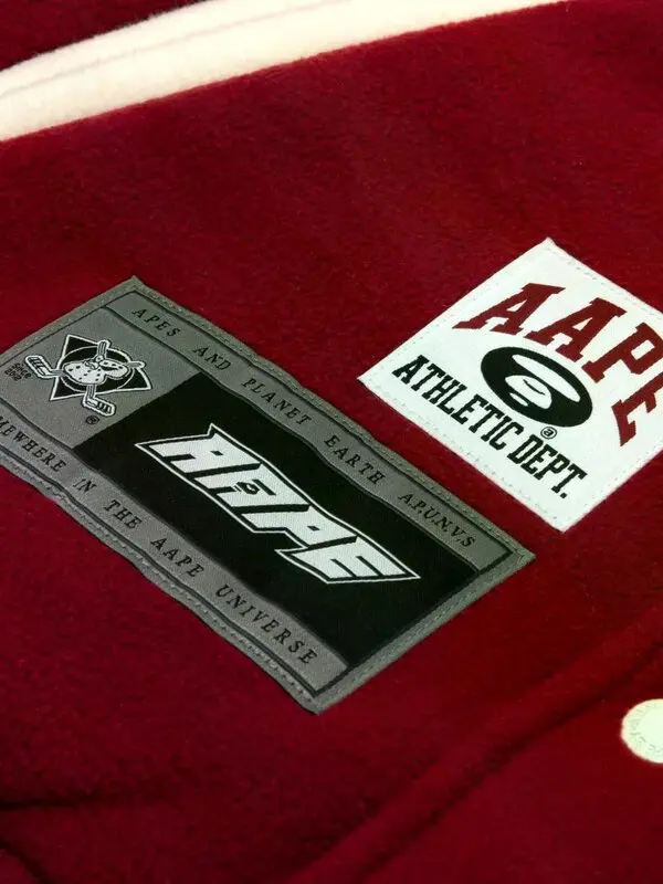 AAPE BY *A BATHING APE Logo Patch Varsity Jacket