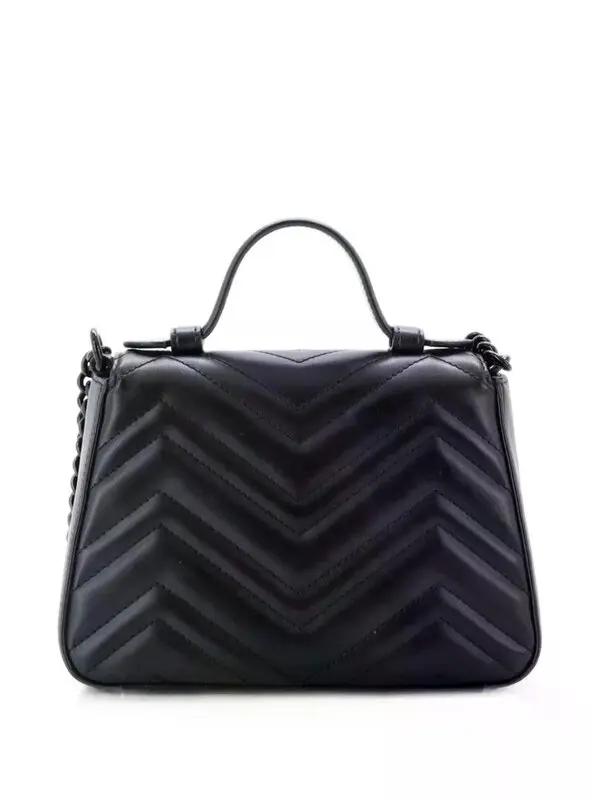 Gucci Gg Marmont Monochrome Matelassé Leather Mini Satchel