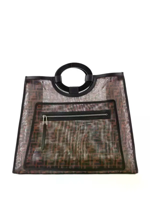 Fendi Runaway Shopper Zucca Mesh Large Tote Bag