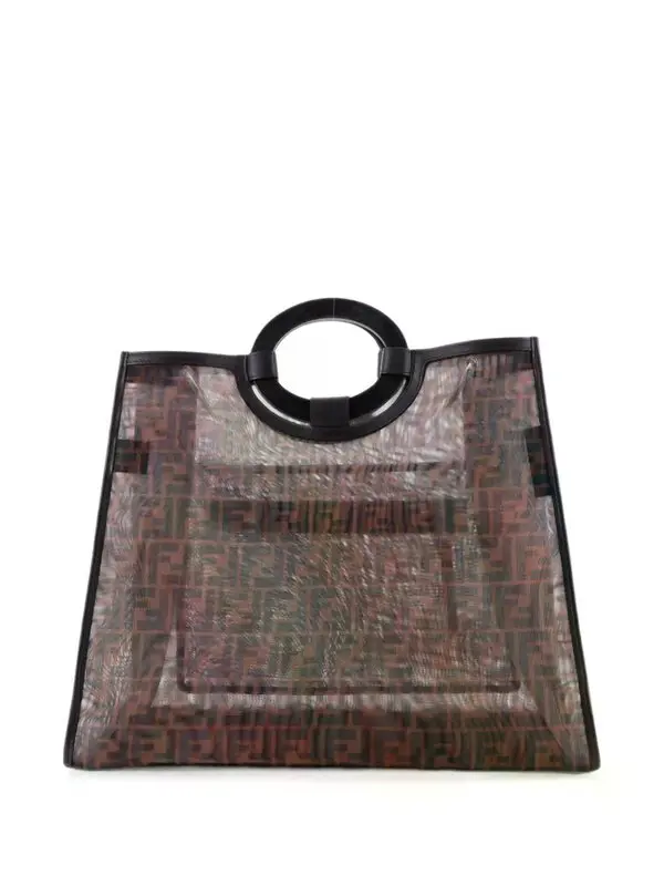 Fendi Runaway Shopper Zucca Mesh Large Tote Bag