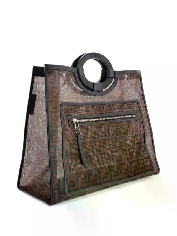 Fendi Runaway Shopper Zucca Mesh Large Tote Bag