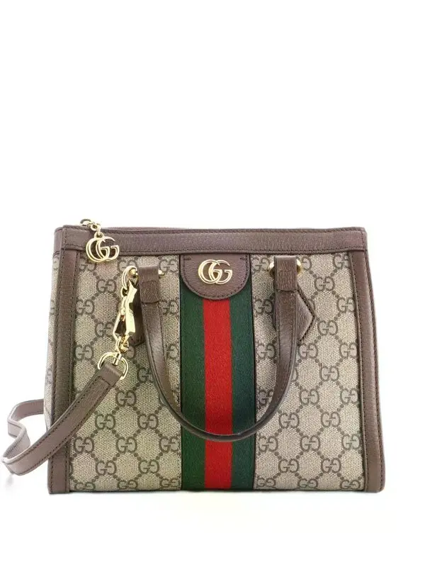 Gucci Ophidia Top Handle Gg Coated Canvas Small Tote Bag