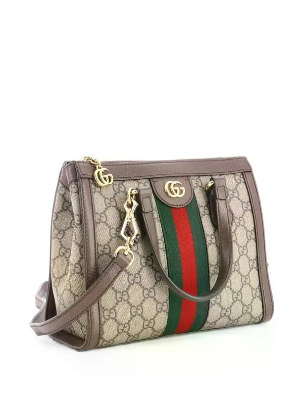 Gucci Ophidia Top Handle Gg Coated Canvas Small Tote Bag