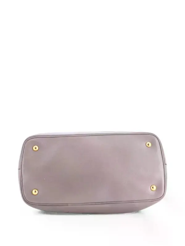 Prada Embossed Logo Convertible Open Glace Calf Medium Tote Bag