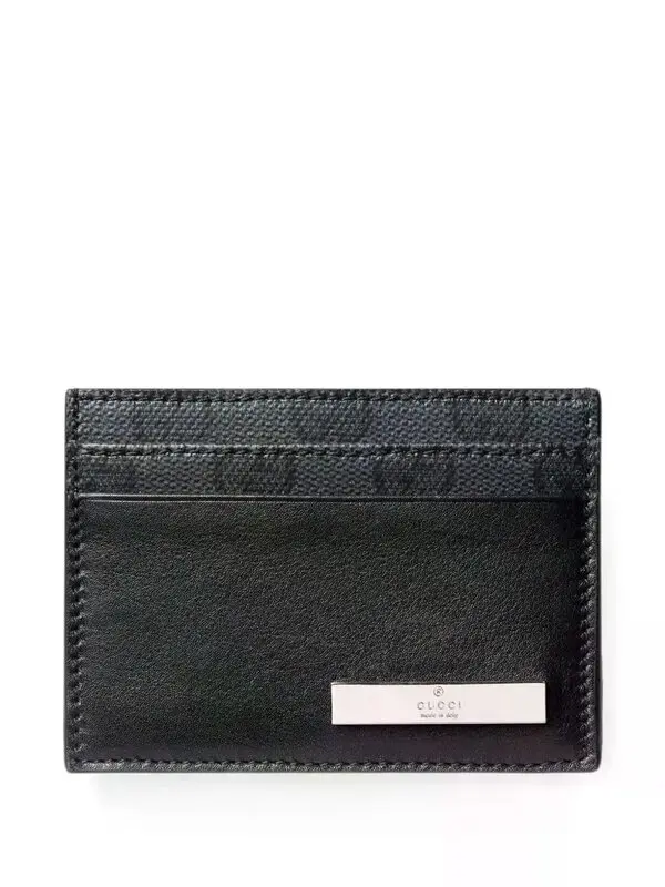 Gucci Card Case With Metal Tag - Black