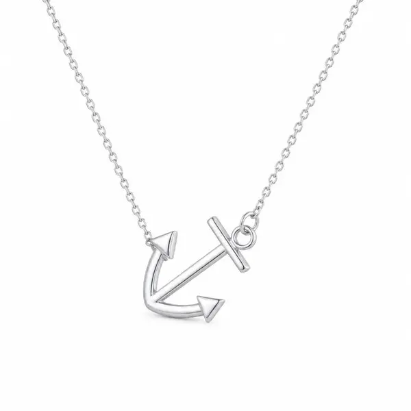 SPERO LONDON Sterling Anchor Pendant Necklace - Silver