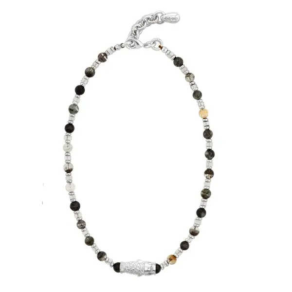 CORSO JEWELRY Kuma Silver Choker With Lodolite