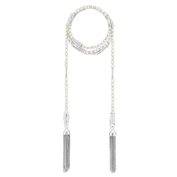 CORSO JEWELRY Mar De Seto Pearl And Rhodium-plated Necklace