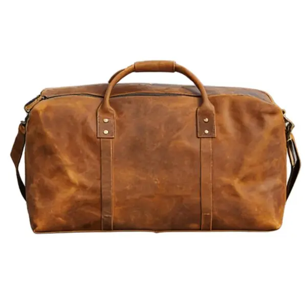 TOURI Genuine Leather Travel Bag