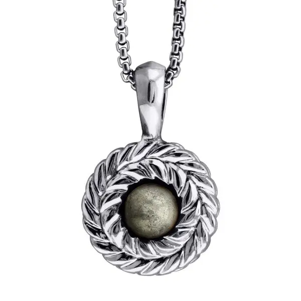 CORSO JEWELRY Eros Silver Pyrite Necklace