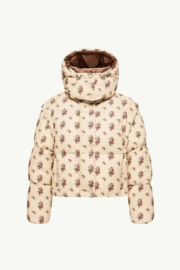 Moncler Torcol Hooded 2-in-1 Down Jacket - Beige