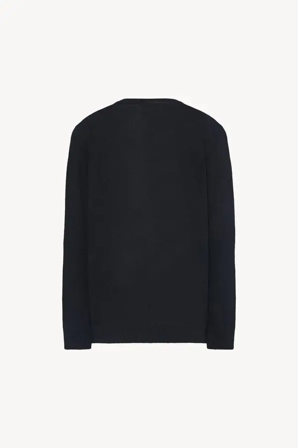 THE ROW Phora V-neck Cashmere Sweater - Black
