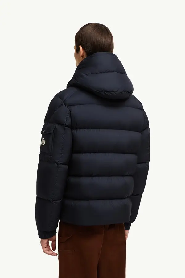 Moncler Vezere Hooded Short Down Jacket - Blue