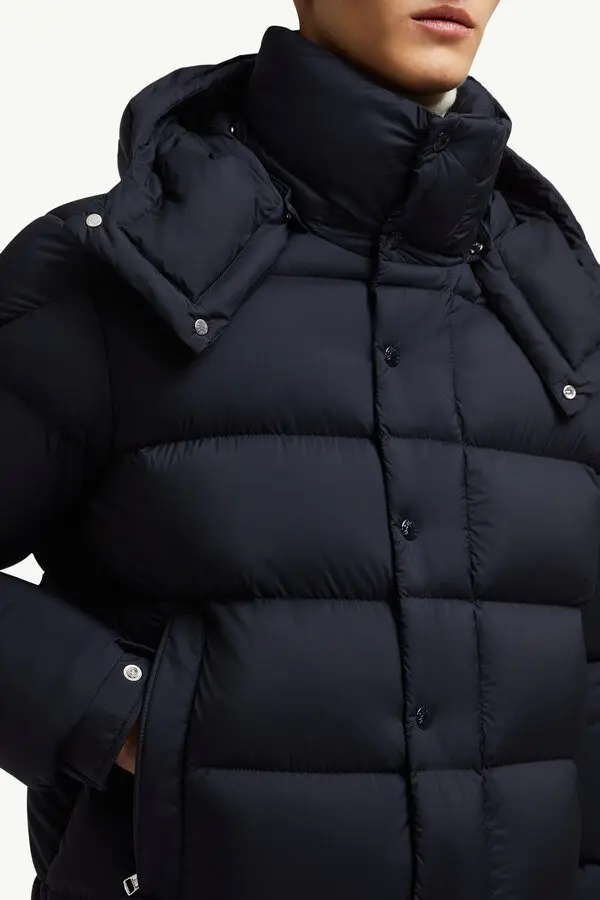 Moncler Vezere Hooded Short Down Jacket - Blue