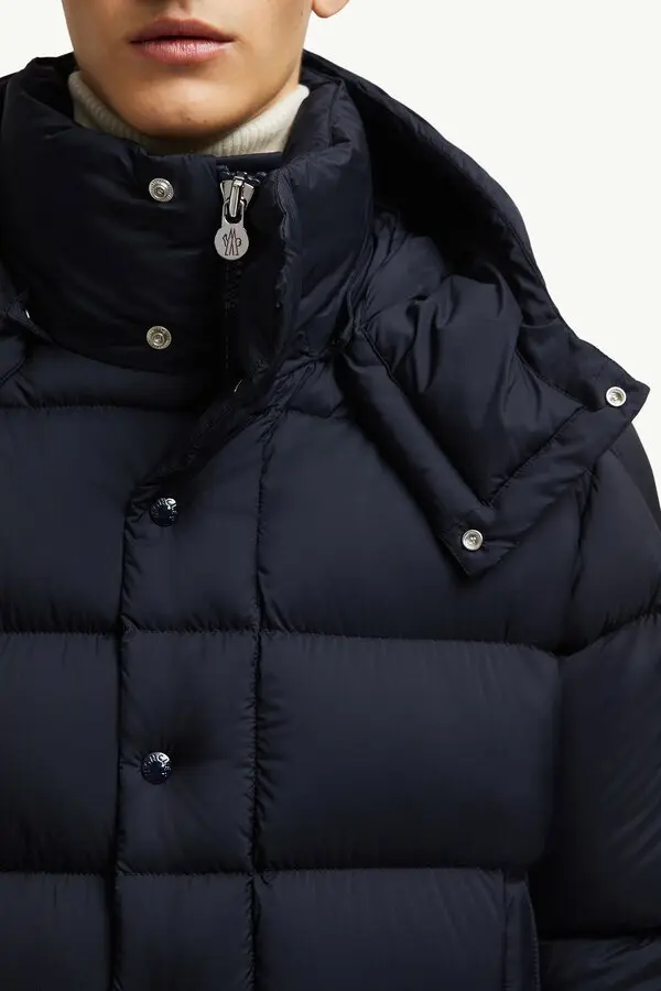 Moncler Vezere Hooded Short Down Jacket - Blue