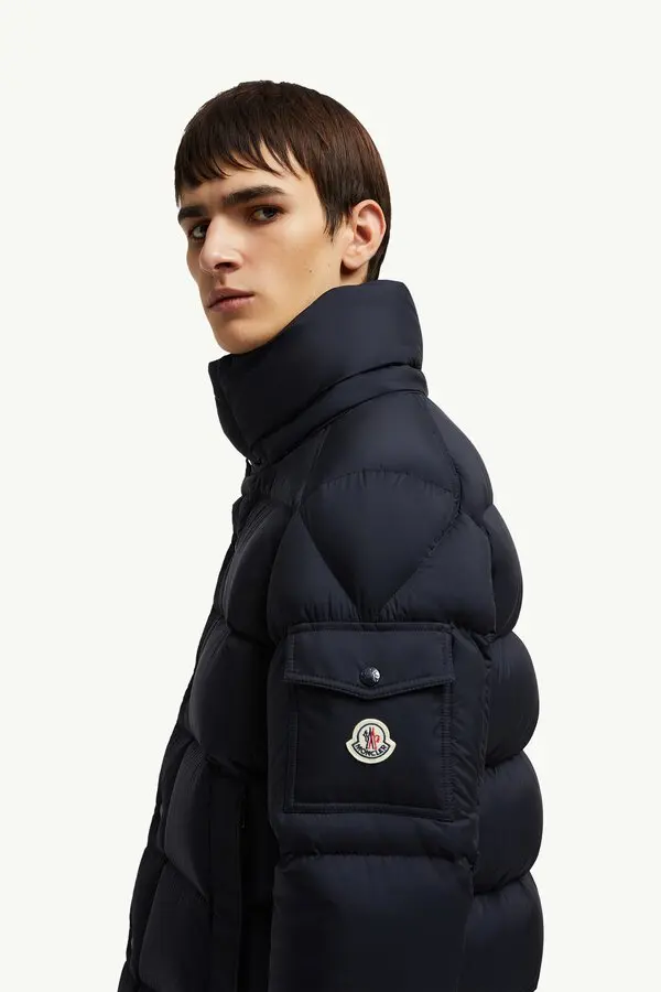 Moncler Vezere Hooded Short Down Jacket - Blue