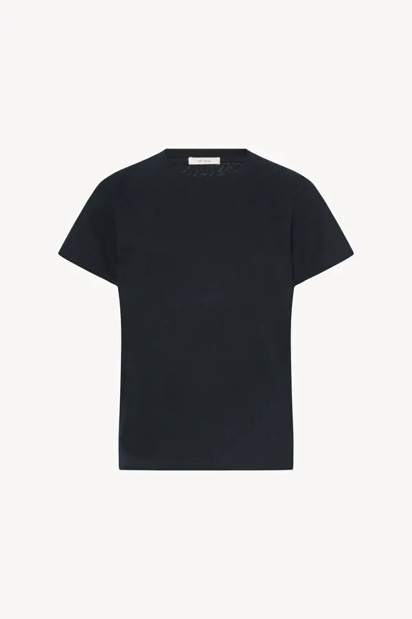 THE ROW Duca Short-sleeved Crewneck T-shirt - Black